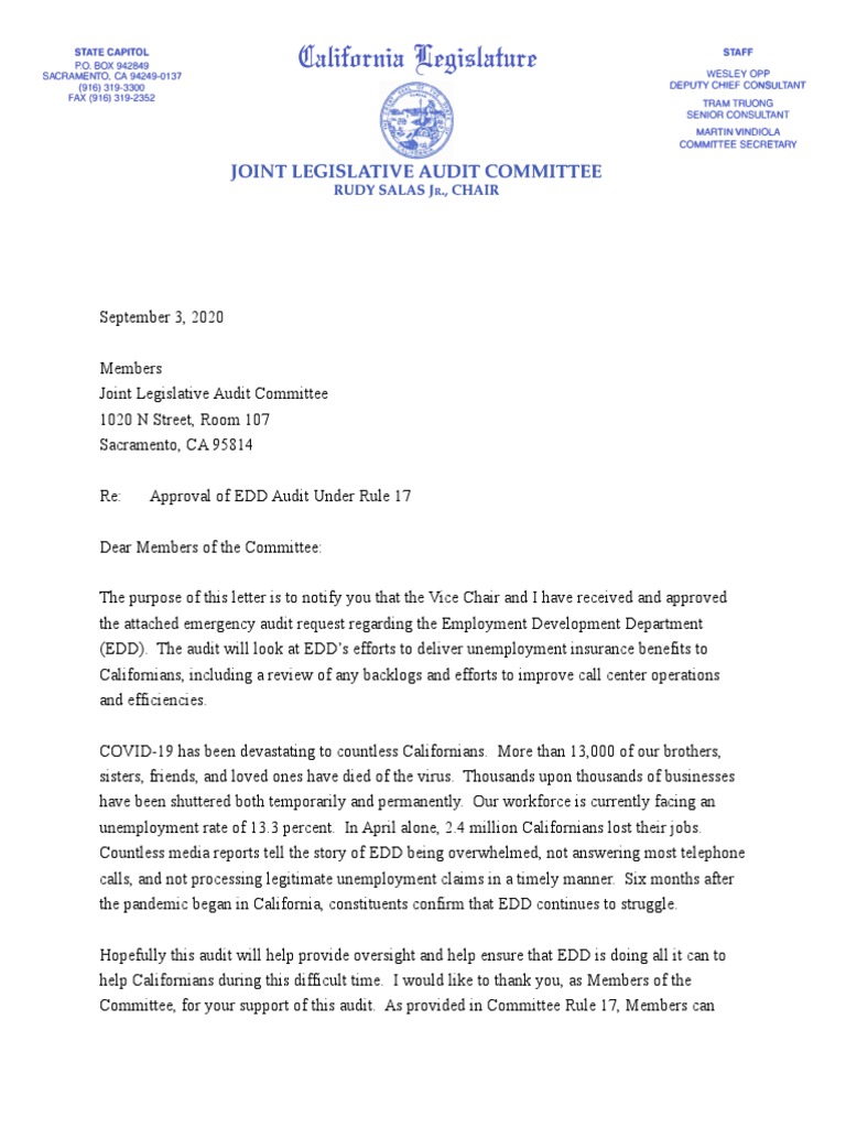 Approval Letter EDD | PDF