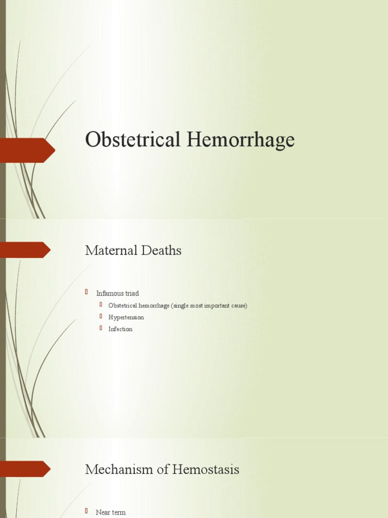 Obstetrical Hemorrhage | PDF | Uterus | Placenta
