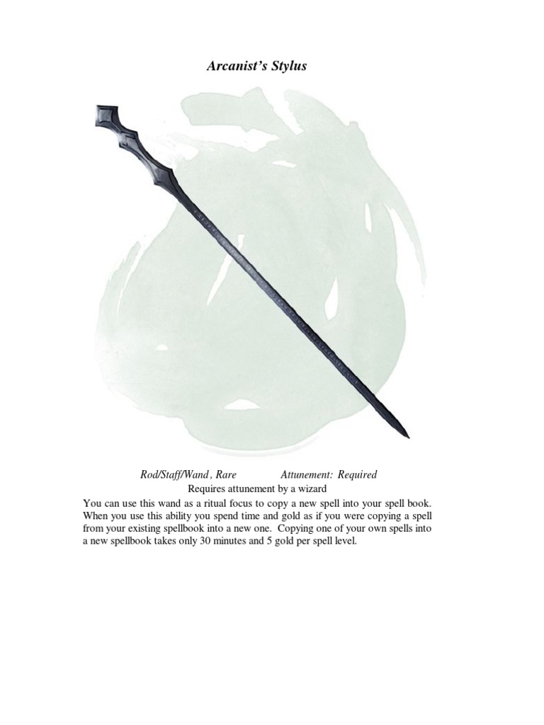 DND Homebrew Items by Mike - Rods Staves and Wands | PDF | Dungeons ...