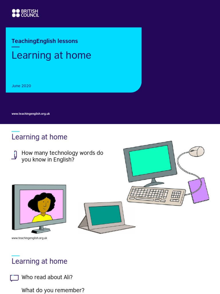 Learning at Home: Teachingenglish Lessons | PDF | Teachers
