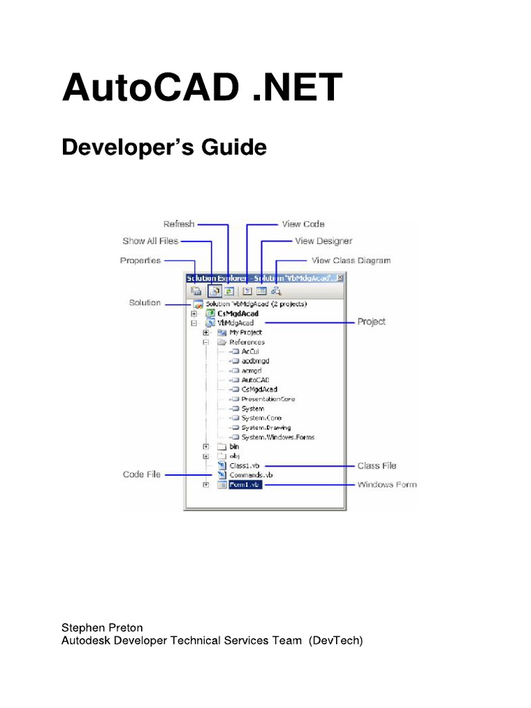 AutoCAD-NET Dev Guide PDF | PDF