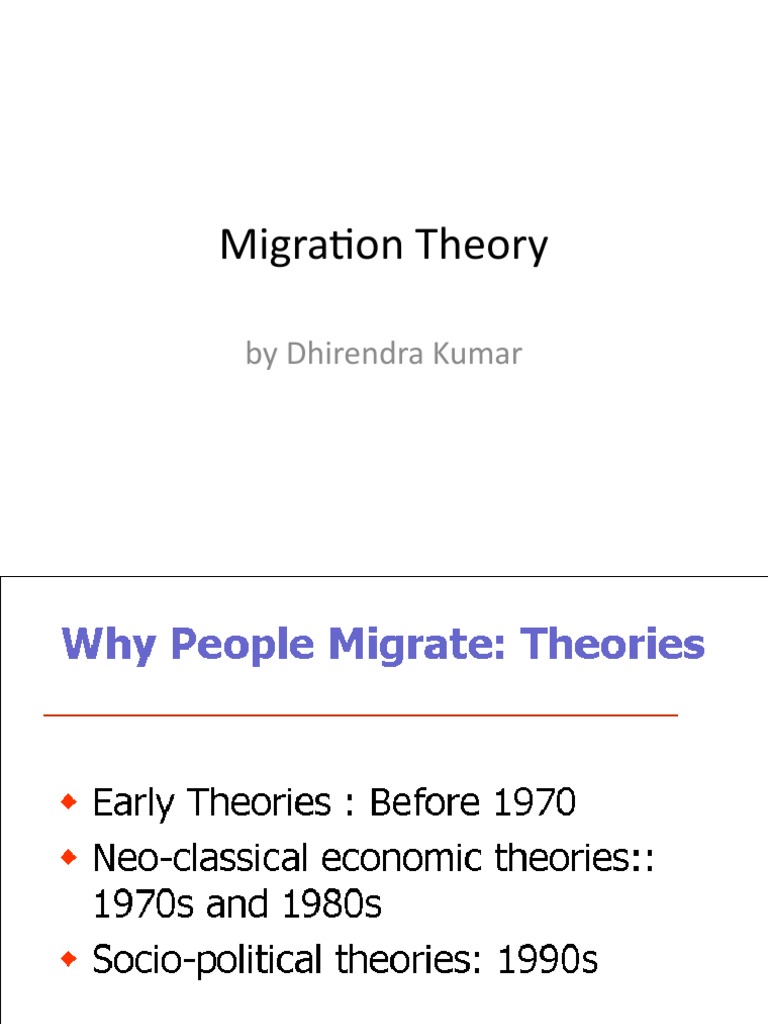Migration Theory - July 12016 | PDF | Labour Economics | Human Migration