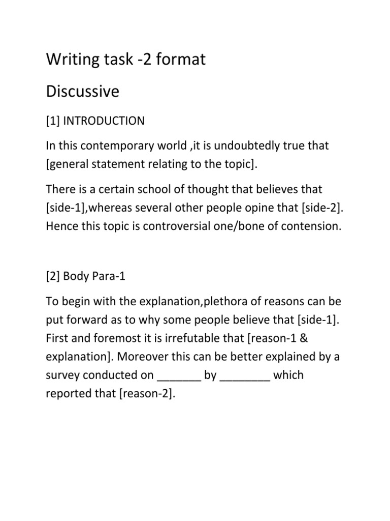 Ielts Writing Task 2 Format | PDF | Career & Growth