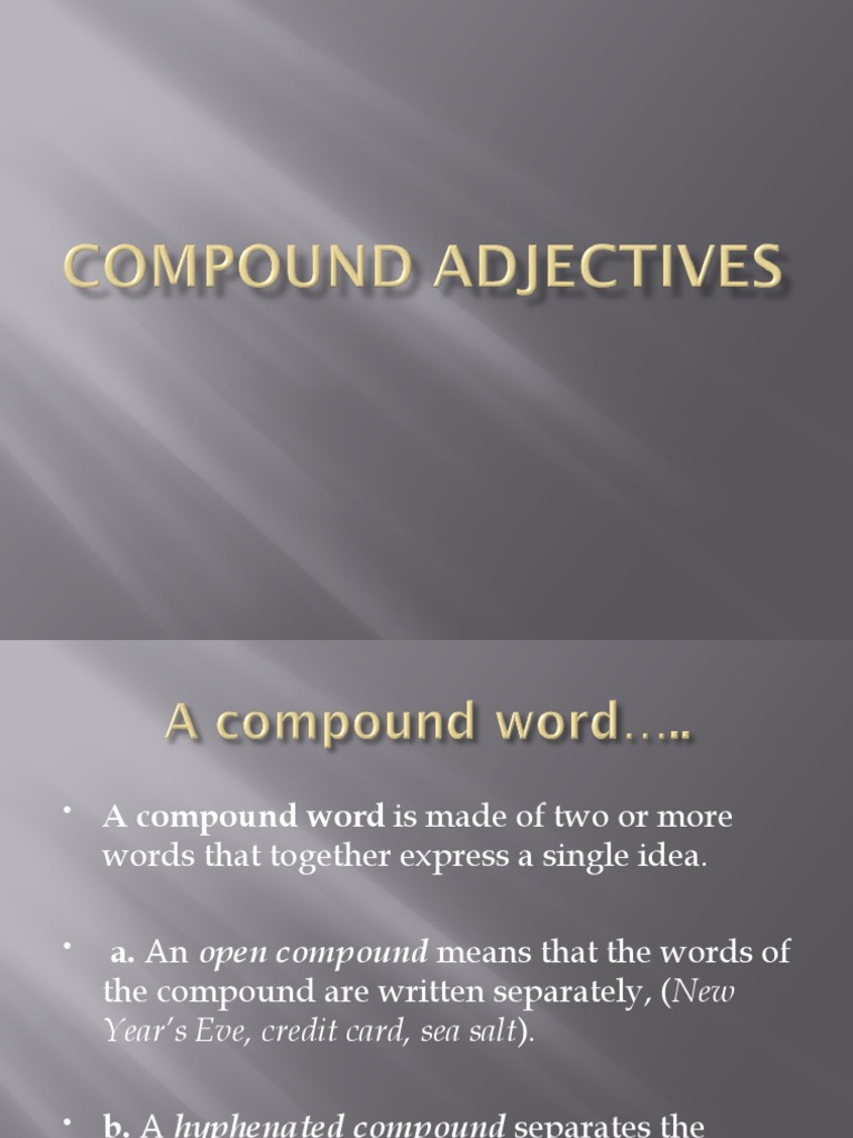 Rules for Using Hyphens in Compound Words | PDF | Adjective | Human Communication
