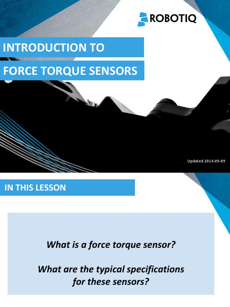 Force Torque Sensors Introduction To: Updated 2014-09-09 | PDF | Sensor ...