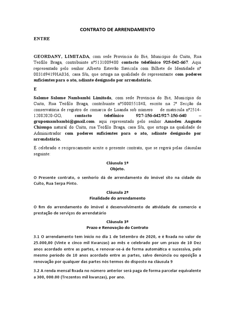 Contrato de Arrendament 2 | PDF | Proprietário | Leasing