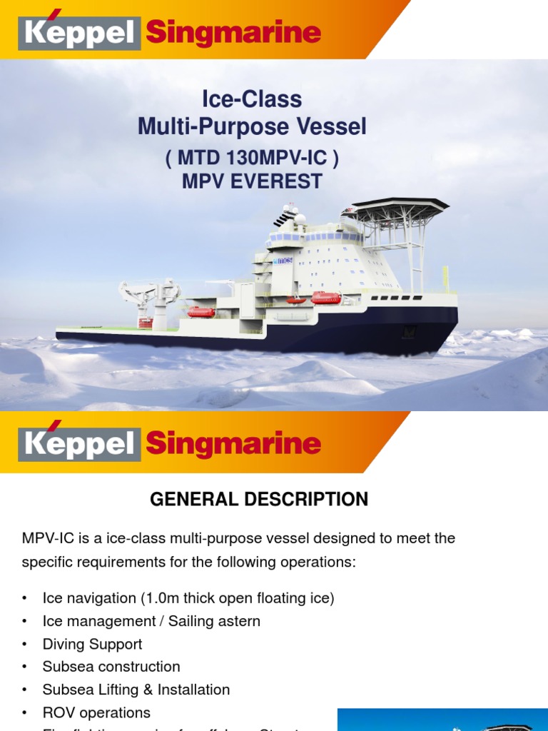 Ice-Class Multi-Purpose Vessel Overview | PDF | Watercraft | Ships