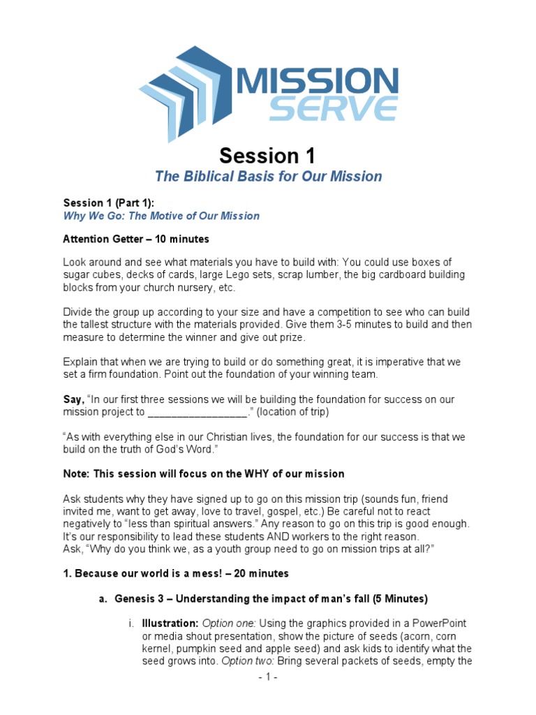 Session-1-Biblical-Basis-for-Mission - JOURNAL PDF | PDF | Acts Of The ...