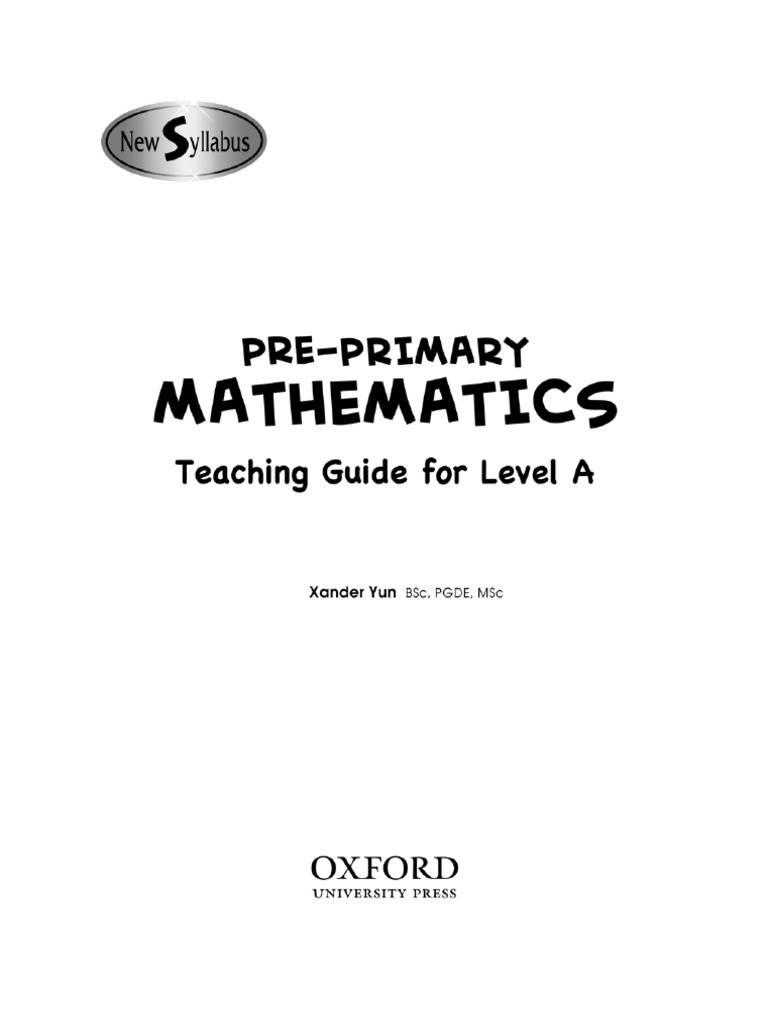 Pre-Primary Mathematics Level A Teaching Guide PDF | PDF | Color