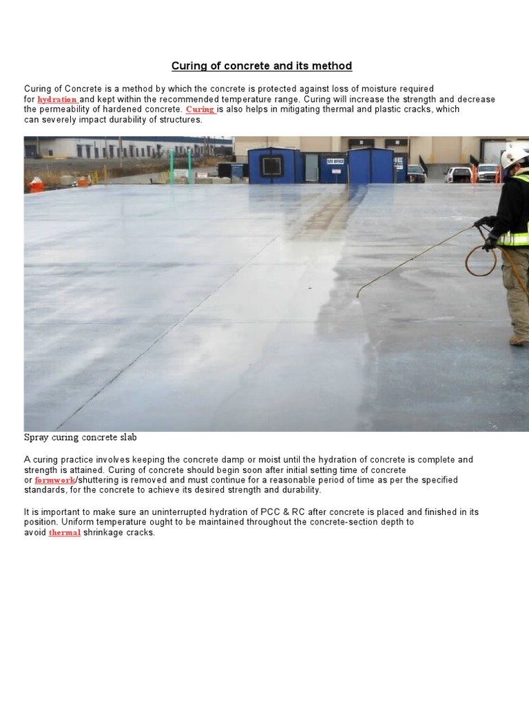 Curing Methods for Concrete Durability | PDF | Strength Of Materials ...