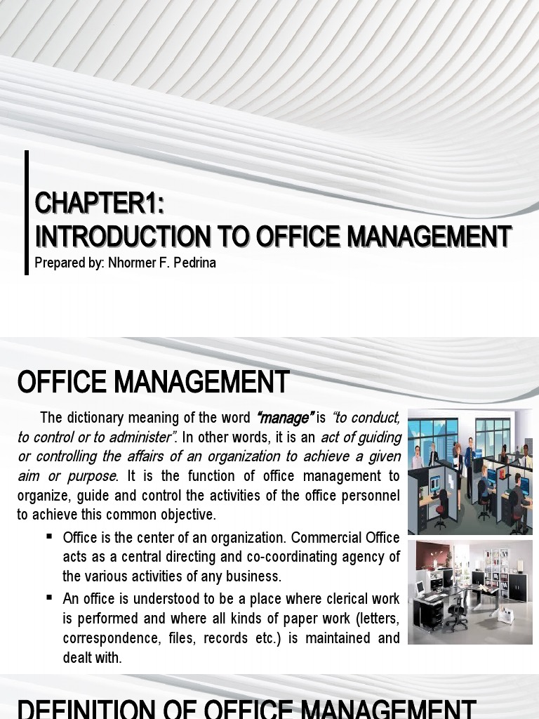 Om-Chapter1-Introduction To Office Management | PDF | Human Resources ...