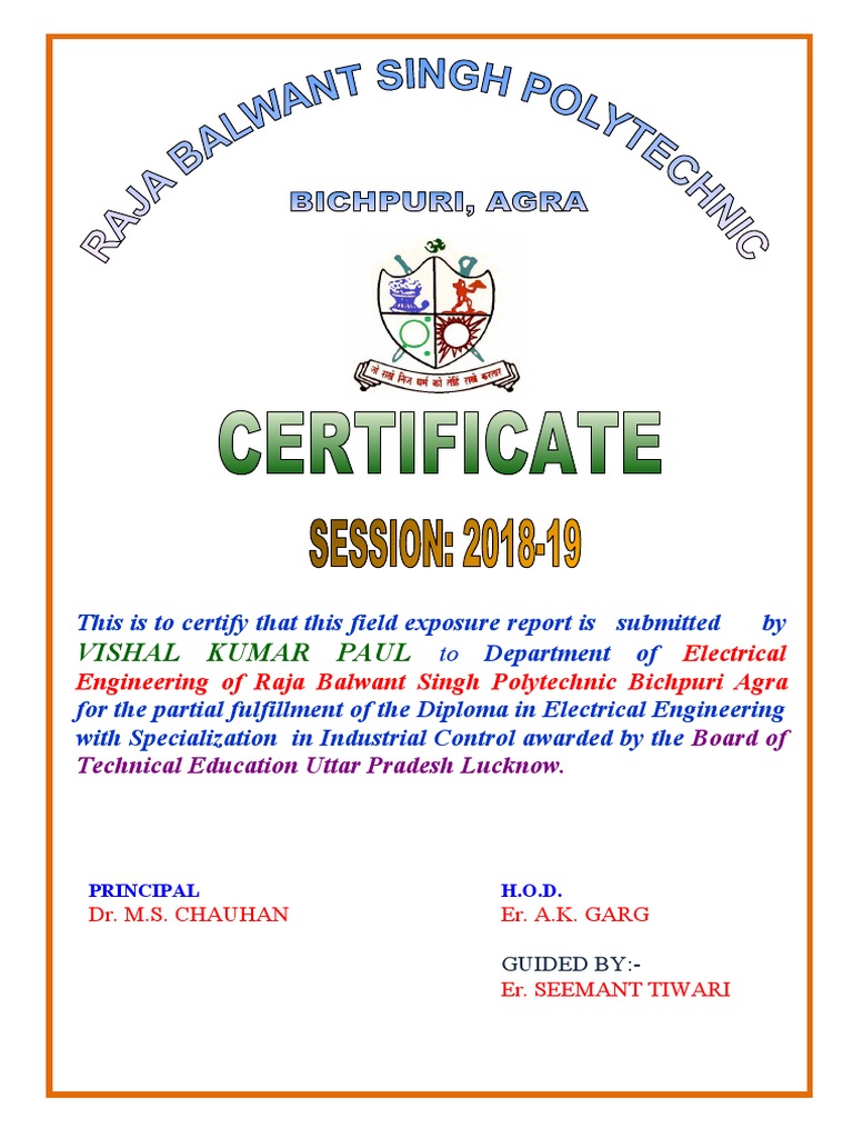 Electrical Technology Certificate