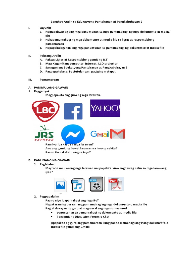 Banghay Aralin Sa EPP 5 | PDF