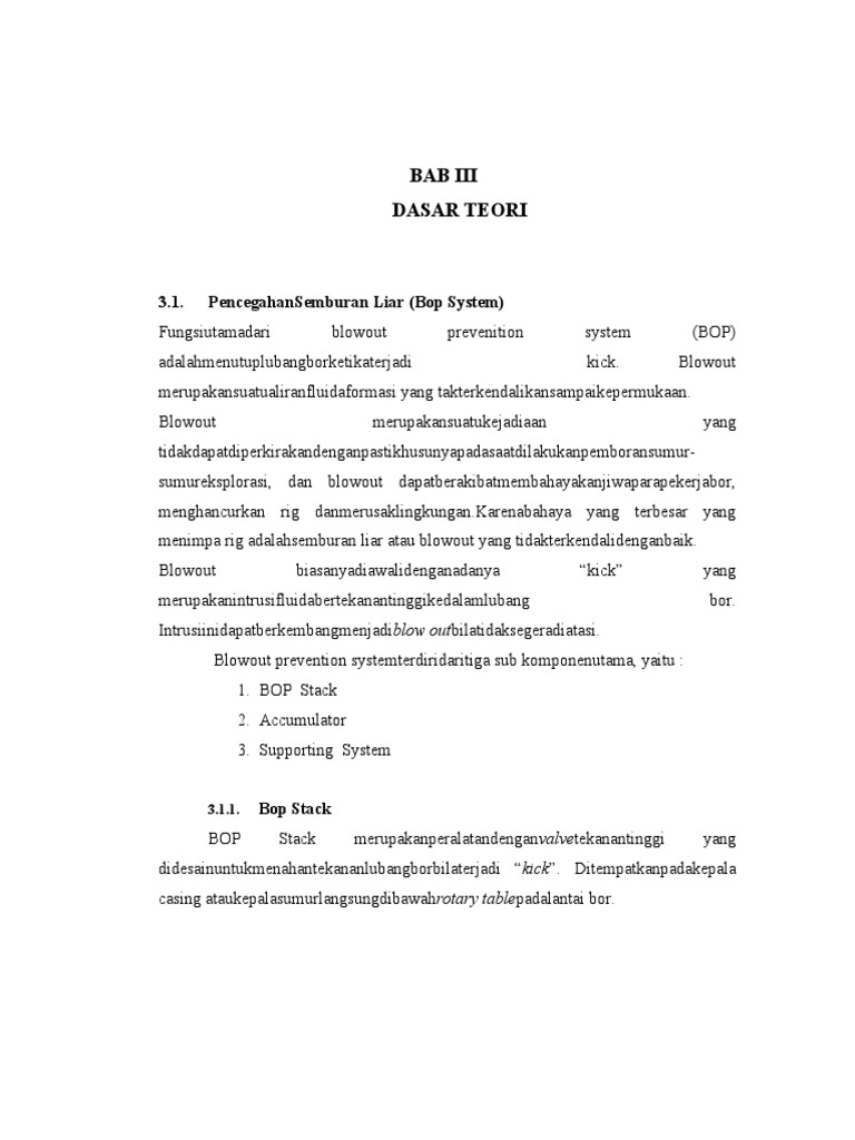 Bab Iii Dasar Teori Edit Bop | PDF