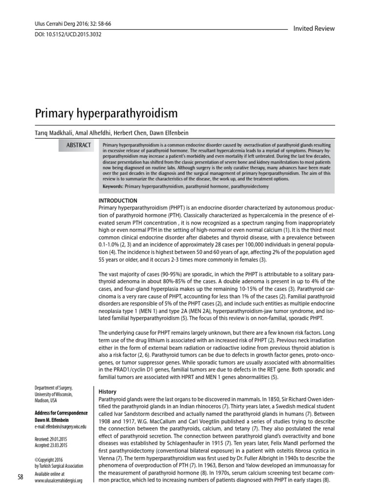 Primary Hyperparathyroidism | PDF | Parathyroid Gland | Endocrine System