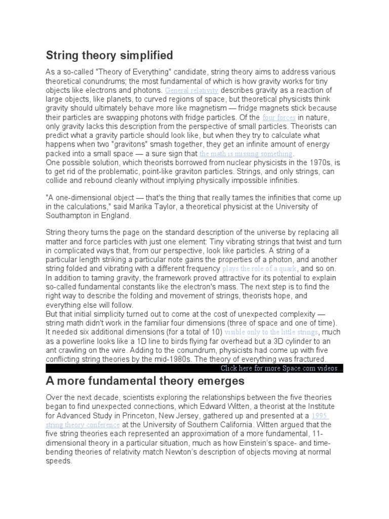 String Theory Simplified: General Relativity | PDF | String Theory ...