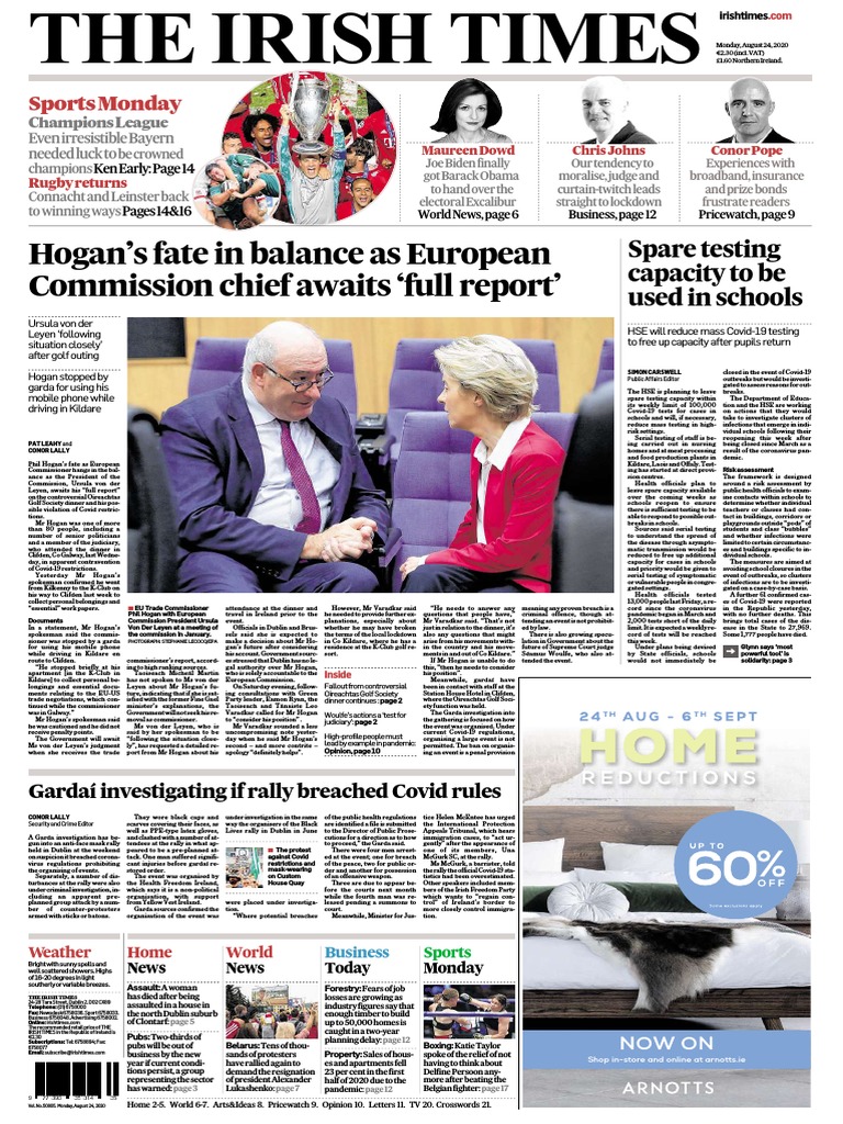 The Irish Times - 24 08 2020 | PDF | Politics Of The Republic Of ...