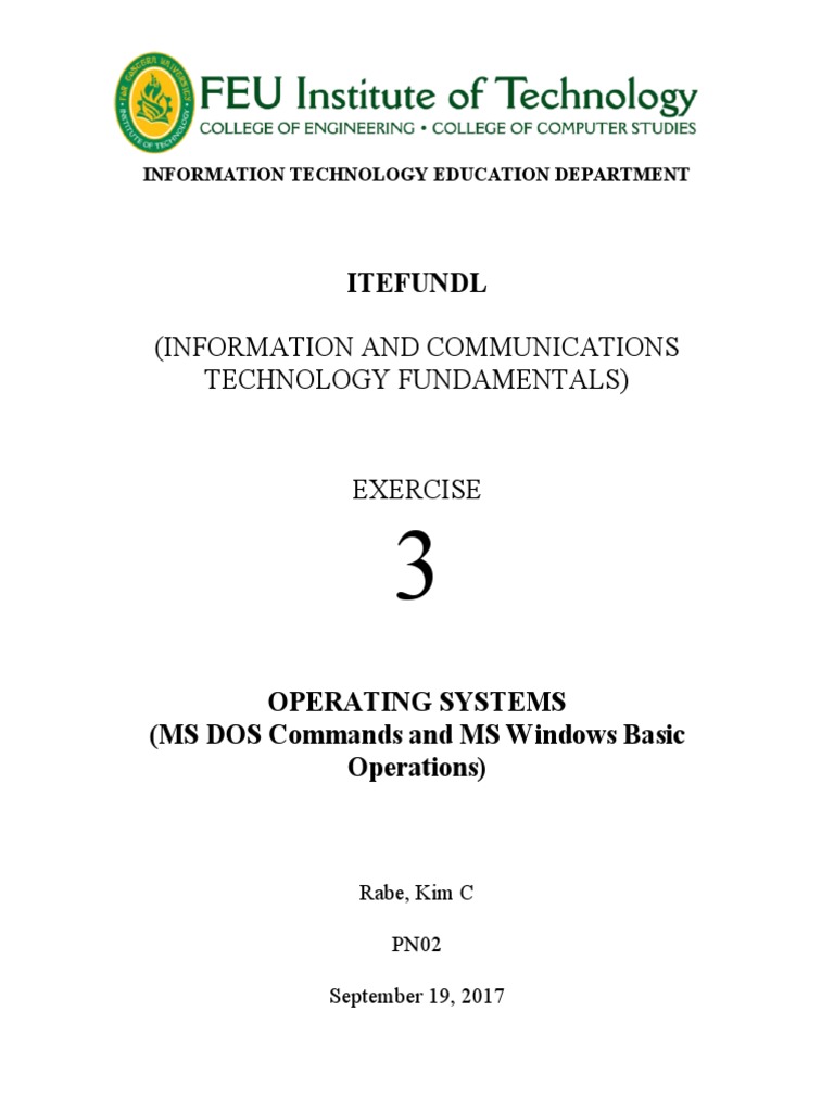 Lab Exer 03-OS | PDF | Operating System | Filename