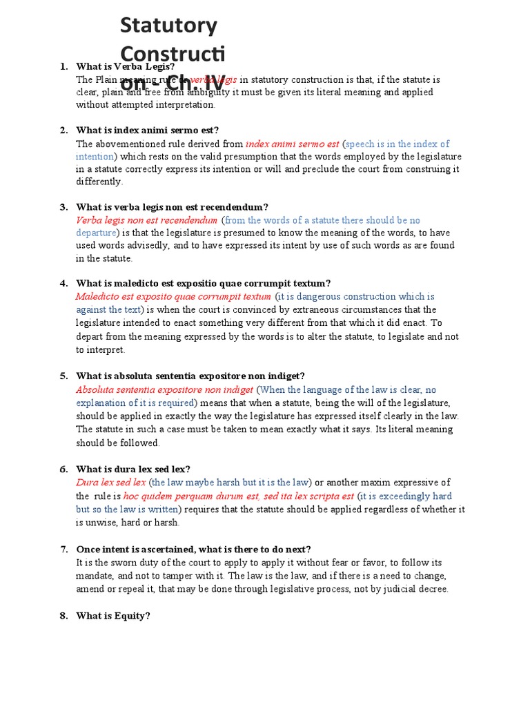 StatCon Chapter 4 Reviewer | Download Free PDF | Statutory ...