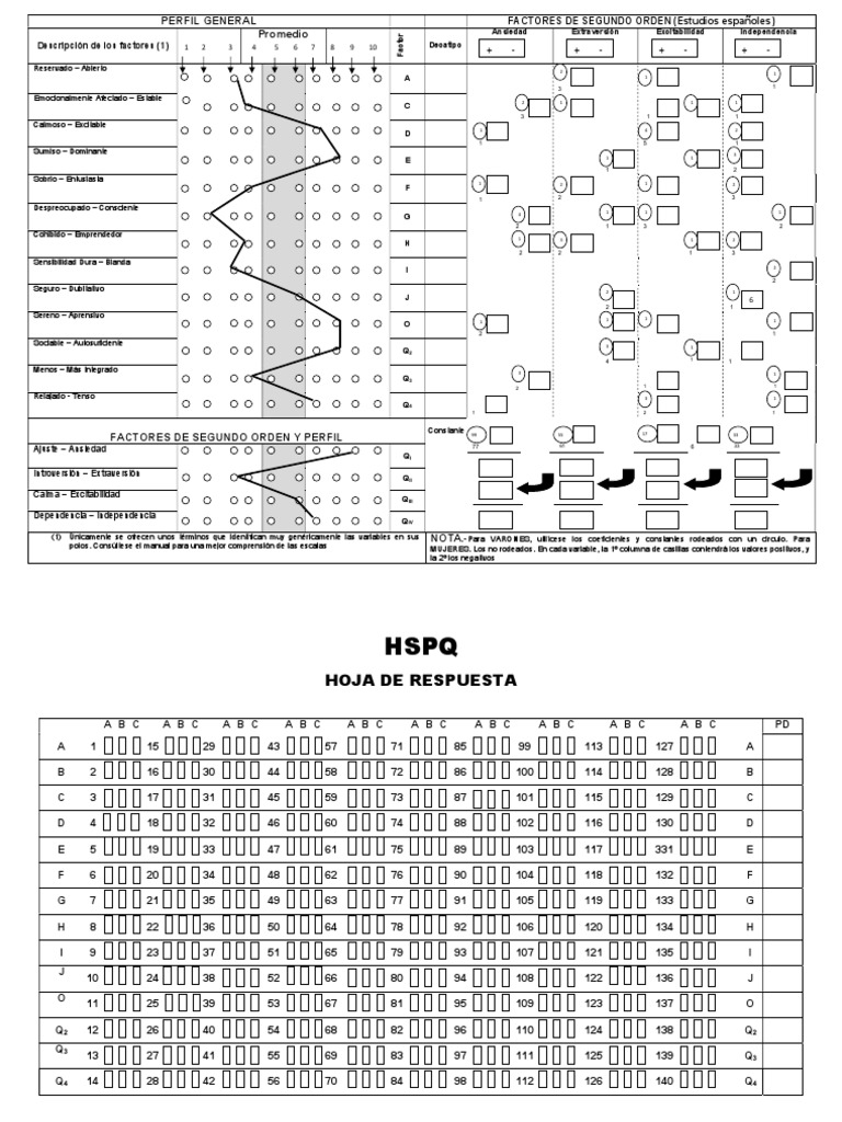 HSPQ Hoja de Respuestas | PDF | Violencia