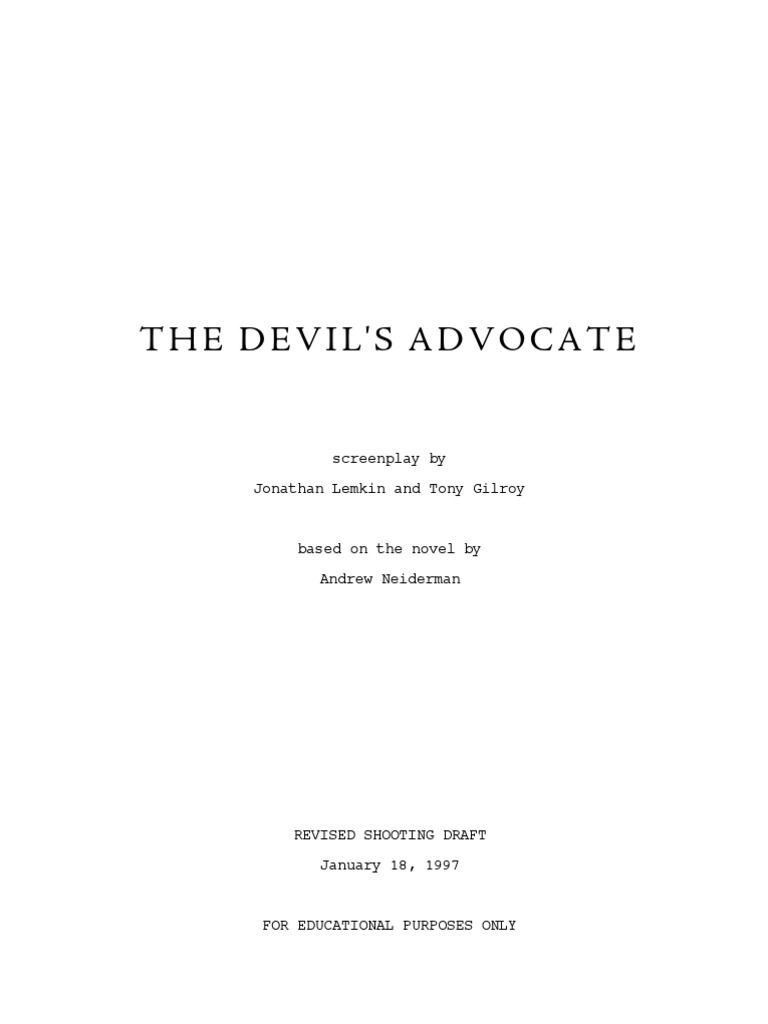 Devils Advocate | PDF | Courtroom | Prosecutor
