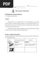 Module 4 - Dressmaking 8 Revised | PDF | Sewing Machine | Sewing