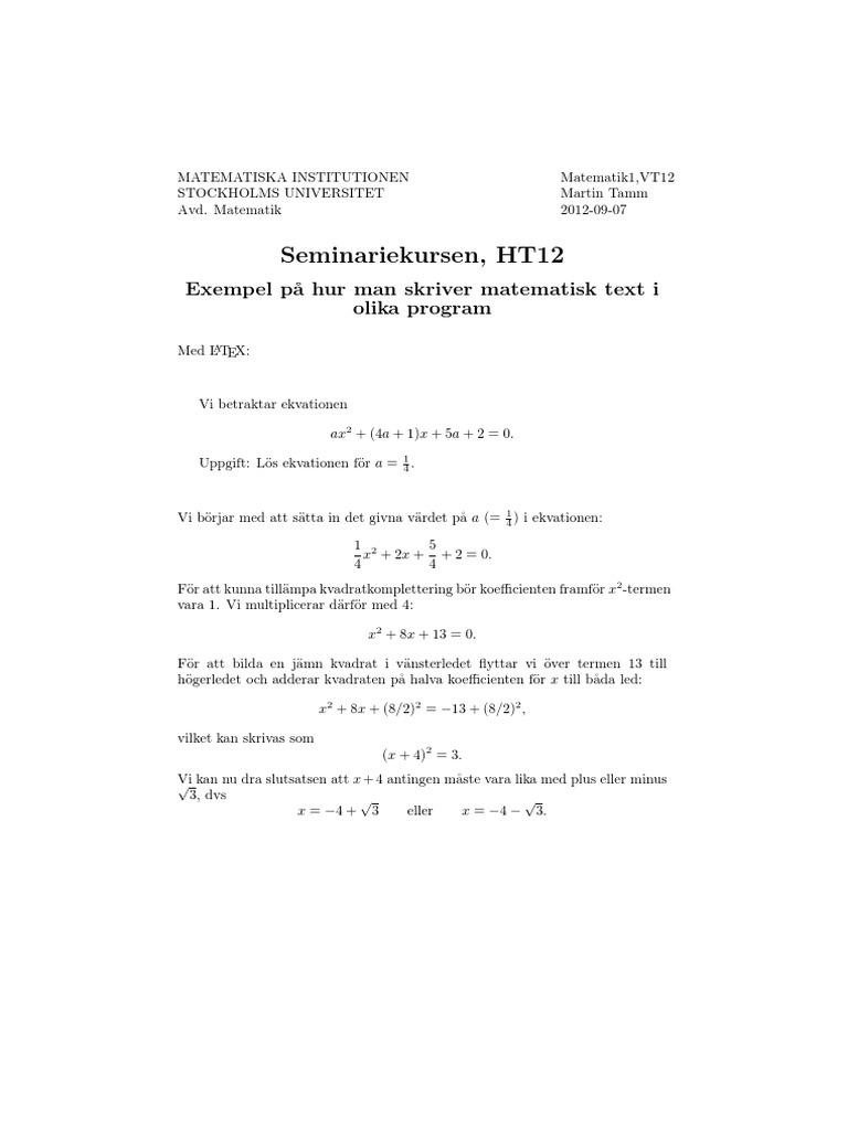 Exempeltext | PDF