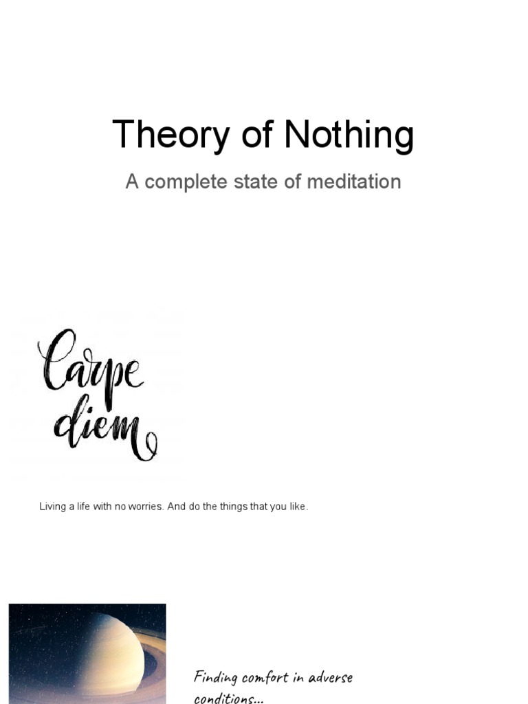 Theory of Nothing: A Complete State of Meditation | PDF