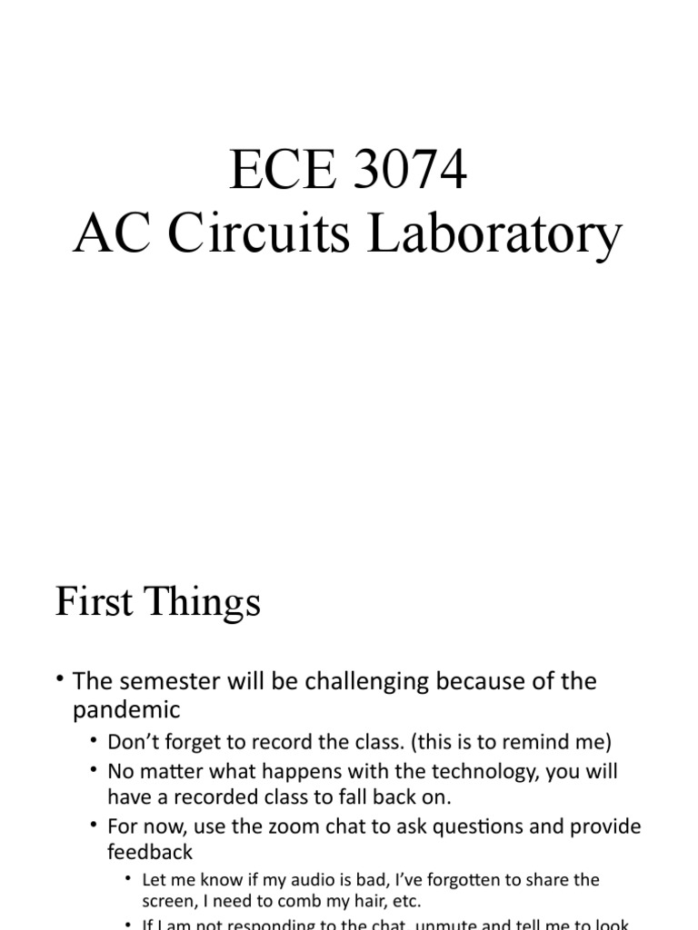 ECE 3074 AC Circuits Laboratory | PDF | Operational Amplifier | Amplifier