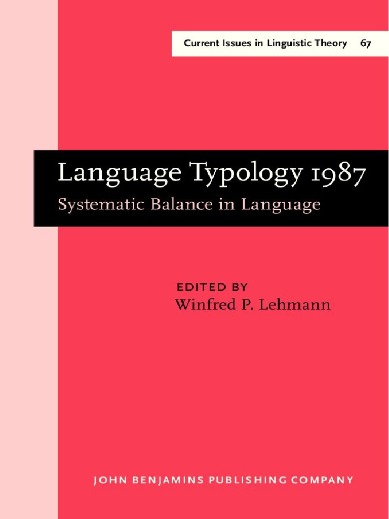 (Book) (1987) Language Typology 1987 - Systematic Balance in Language ...