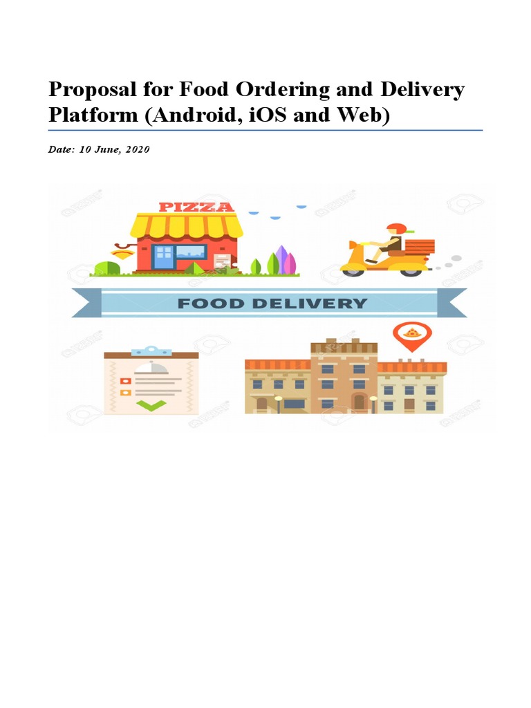 Food Ordering & Delivery Platform Proposal | PDF | Mobile App | Web ...