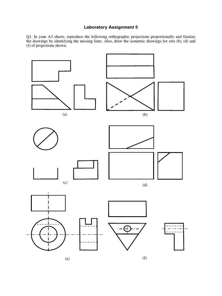 Engineering Drawing-Lab05 | PDF