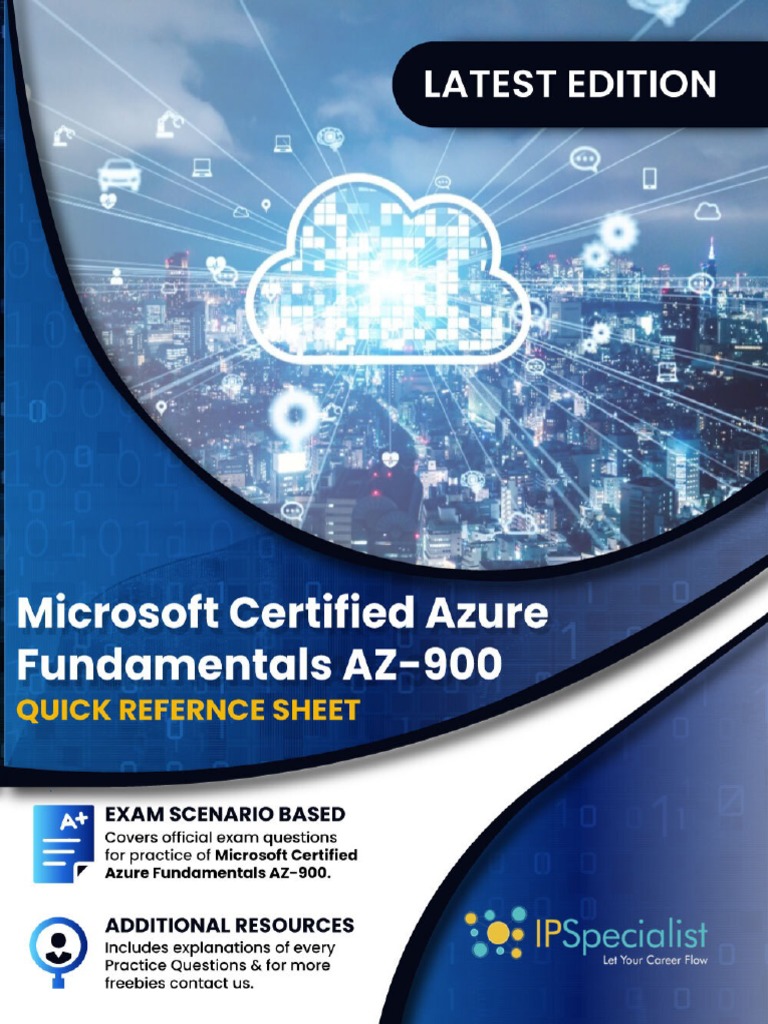 Microsoft Certified Azure Fundamentals AZ-900 Quick Reference Sheet ...