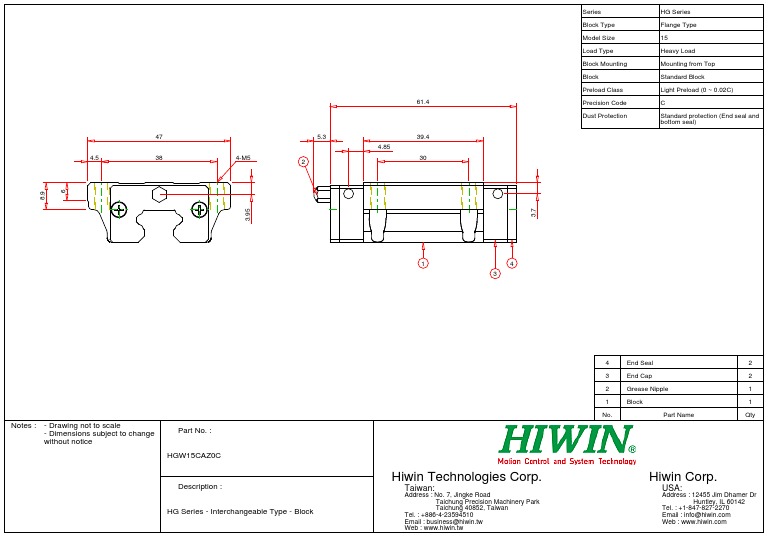Hiwin Corp. Hiwin Technologies Corp.: Usa: Taiwan | PDF | Mechanical ...