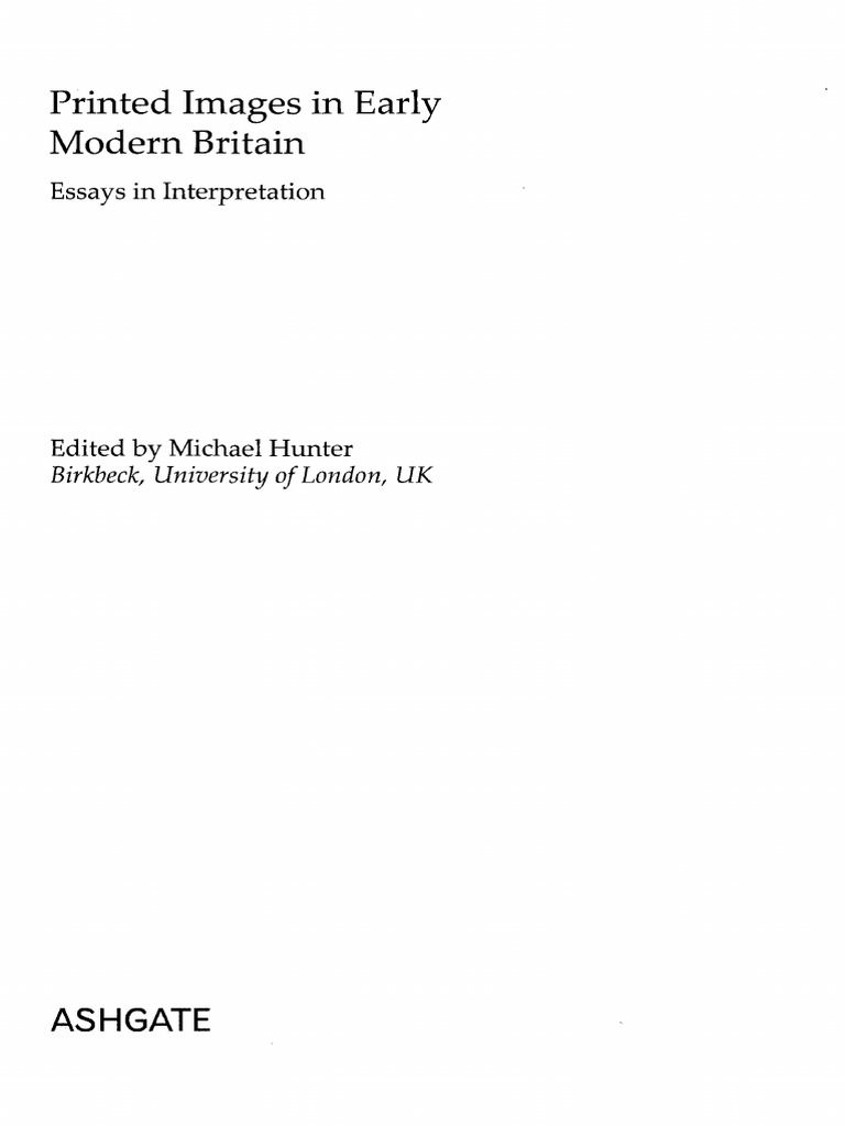 Printed Images in Early Modern Britain | PDF