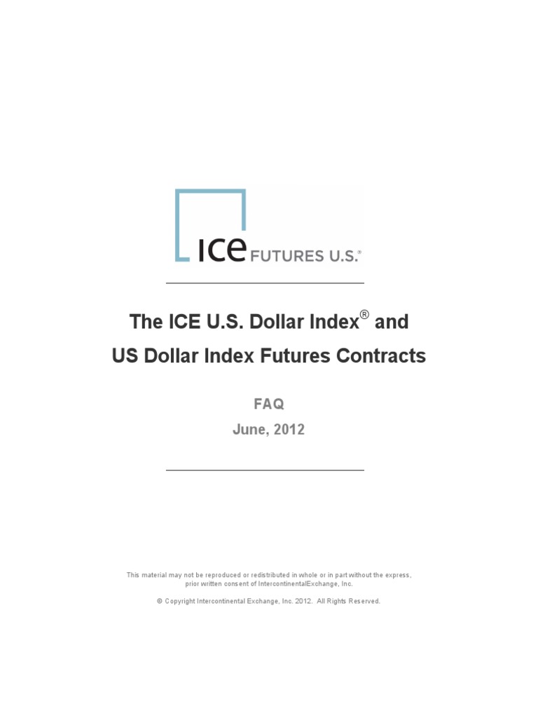 The ICE U.S. Dollar Index and US Dollar Index Futures Contracts | PDF ...