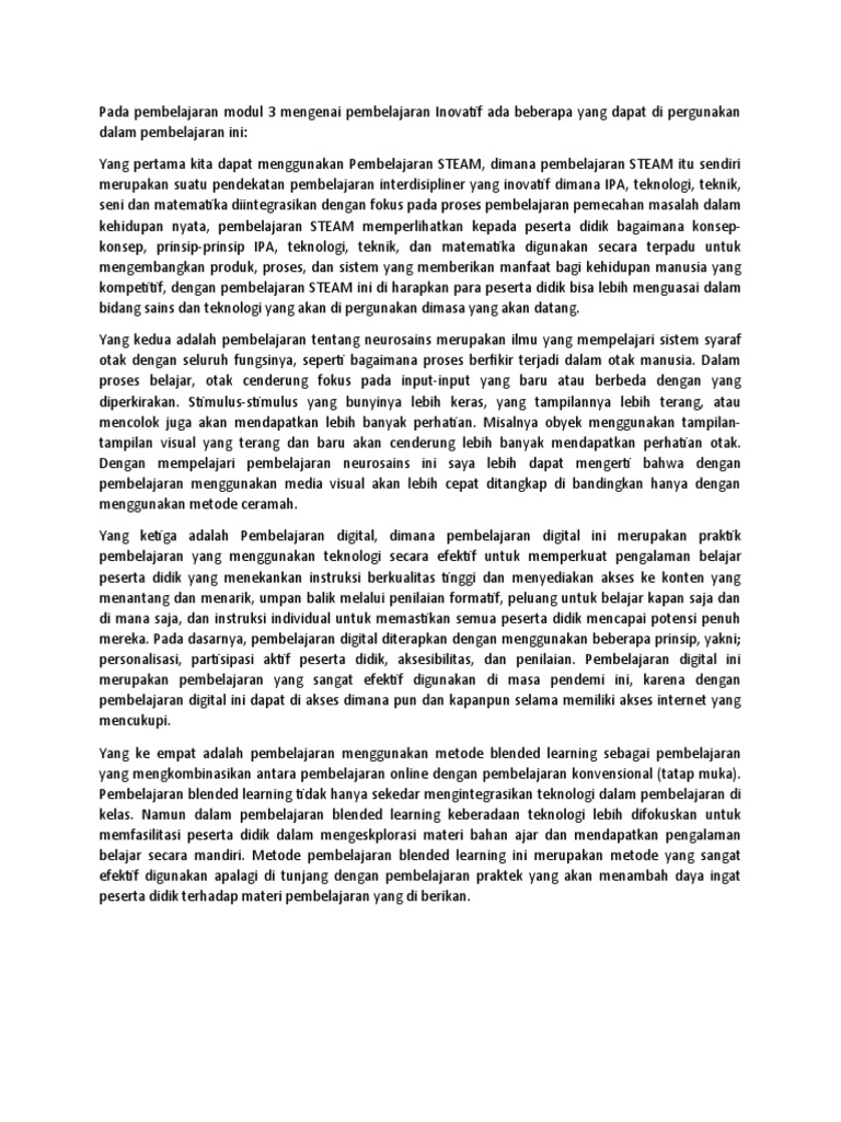 Refleksi Modul 3 Pedagogik | PDF