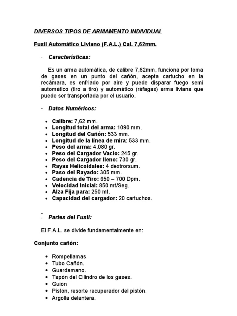Diversos Tipos de Armamento Individual | PDF | Revista (armas de fuego ...