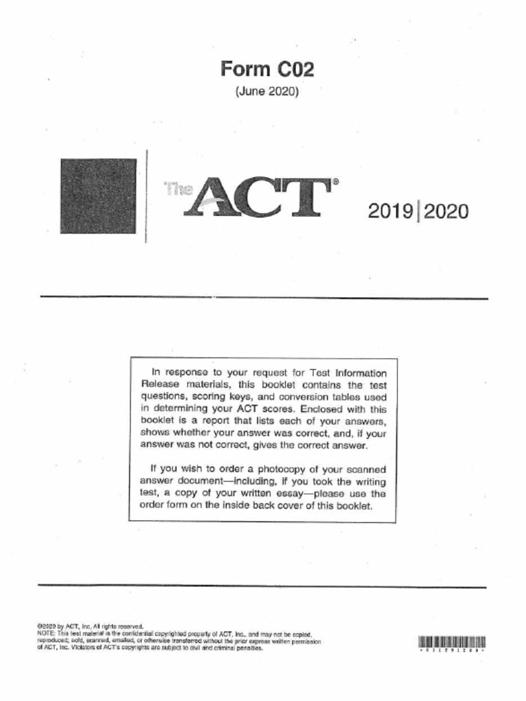 2020 June ACT Form C02 | PDF