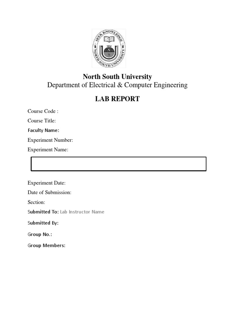 Department of Electrical & Computer Engineering: North South University ...