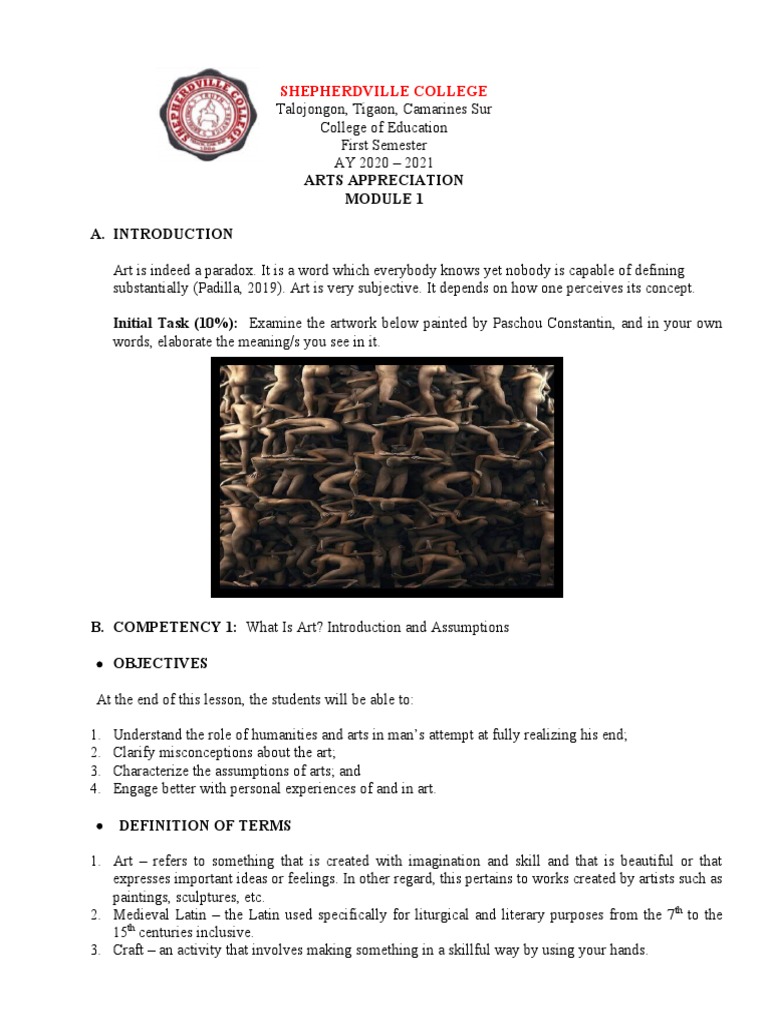 MODULE 1 - Art Appreciation | Download Free PDF | Idea | Perception