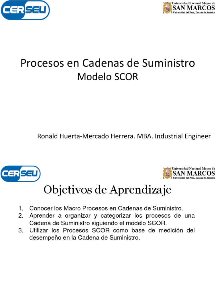 Sesión 3 - Modelo SCOR PDF | PDF | Benchmarking | Ciencia de sistemas