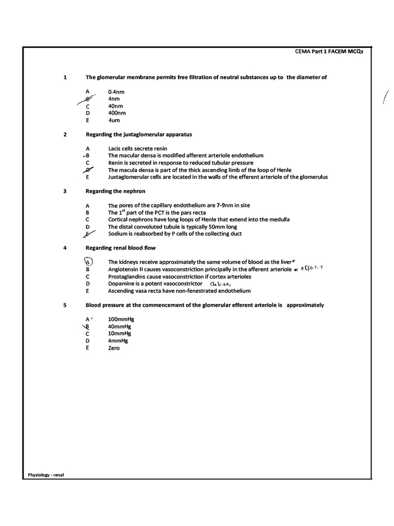 054-physiology-mcq-acem-primary-renal-pdf-anatomy-urinary-system