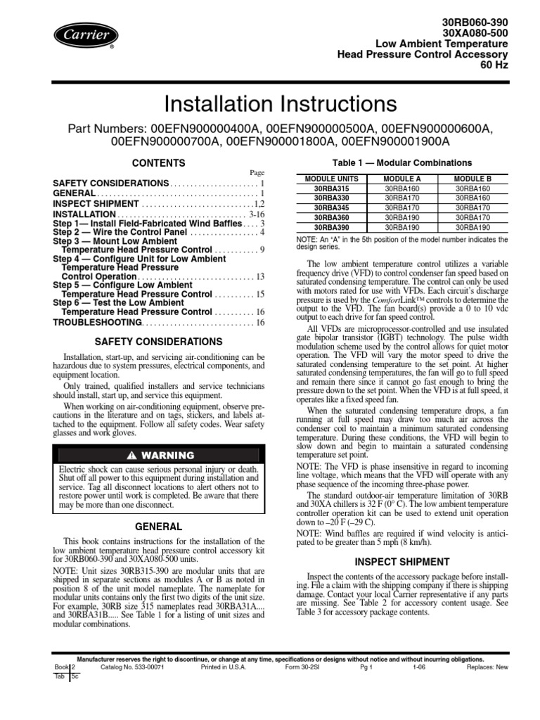 30-2si(low ambient temp.pressure control accessory) | Electrical Wiring ...