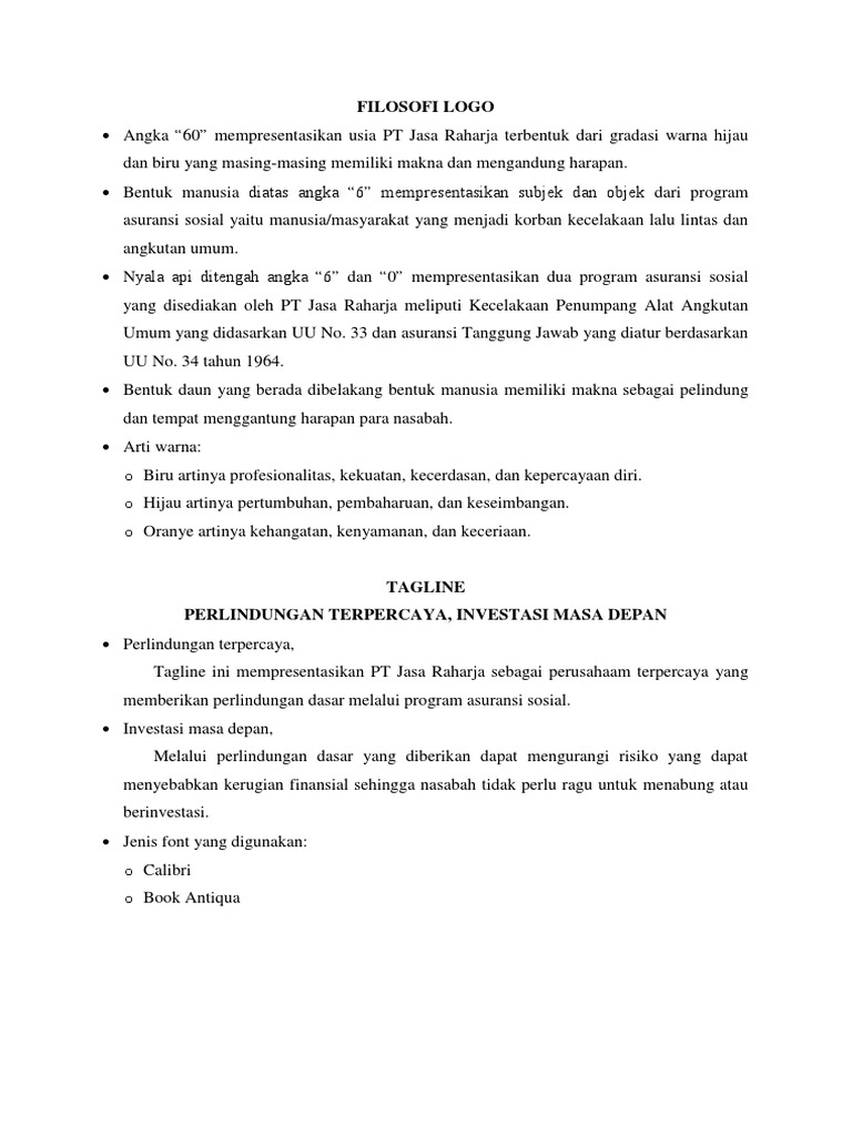 Lampiran Filosofi Serta Makna Logo Dan Tagline | PDF | Bisnis ...