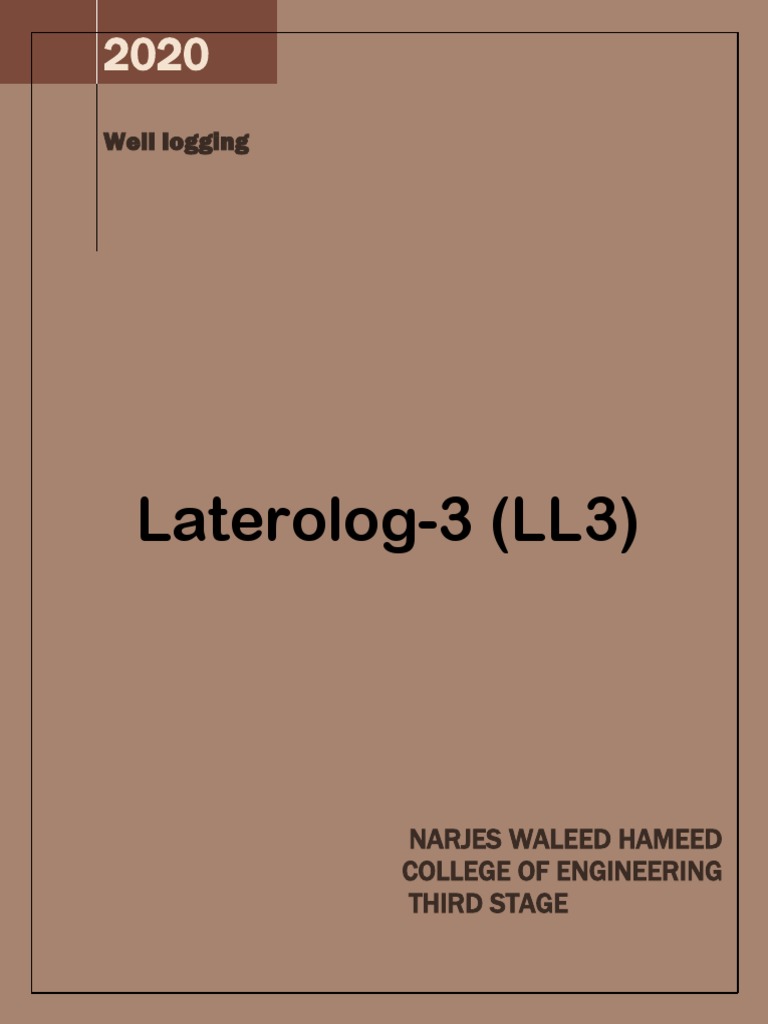 Laterolog-3 (LL3) : Well Logging | PDF | Electrical Resistivity And ...
