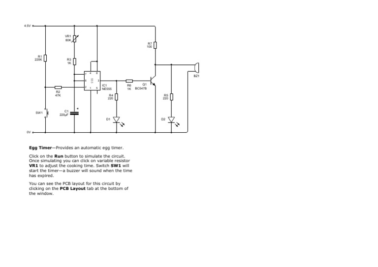 Circuit Wizard - Egg Timer - CWZ | PDF
