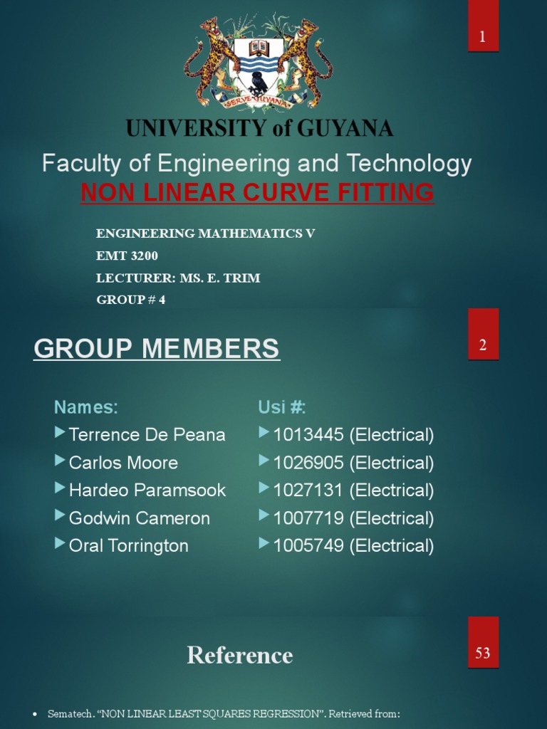 EMT 3200 Group #4 Curve Fitting | PDF | Numerical Analysis | Applied Mathematics