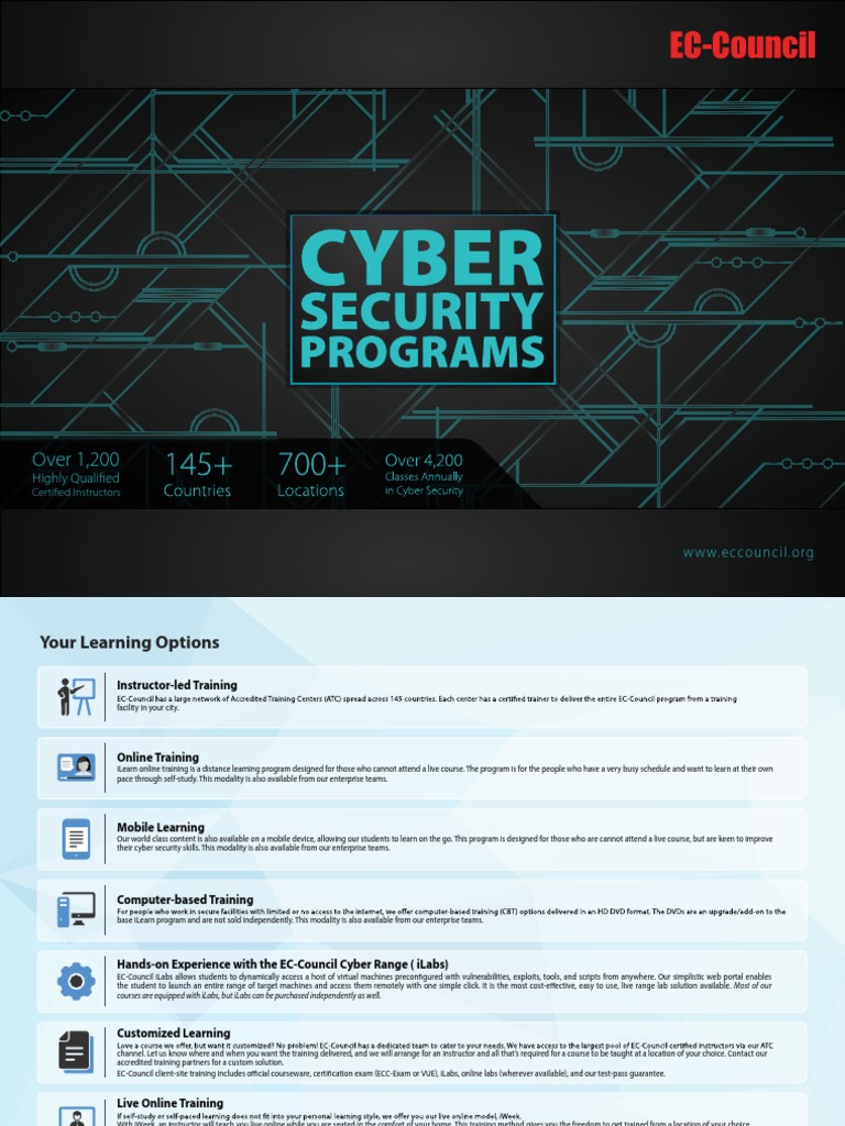 Cybersecurity Training Options | PDF | Educational Technology ...