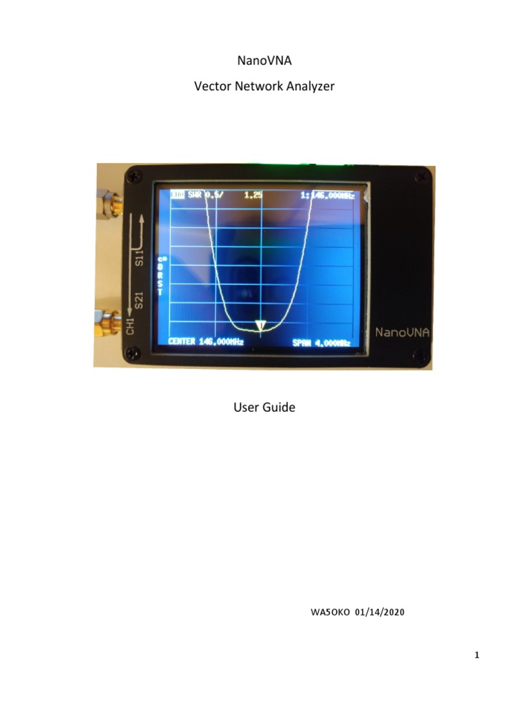 NanoVNA User Guide | PDF